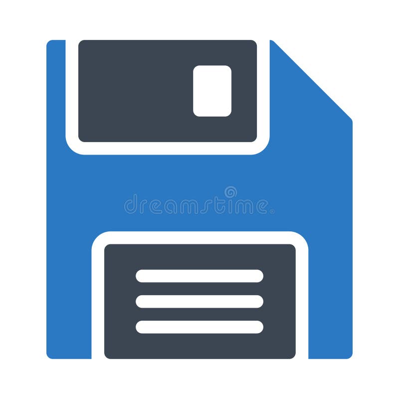Diskette Glyph Color Vector Icon Stock Illustration - Illustration of ...