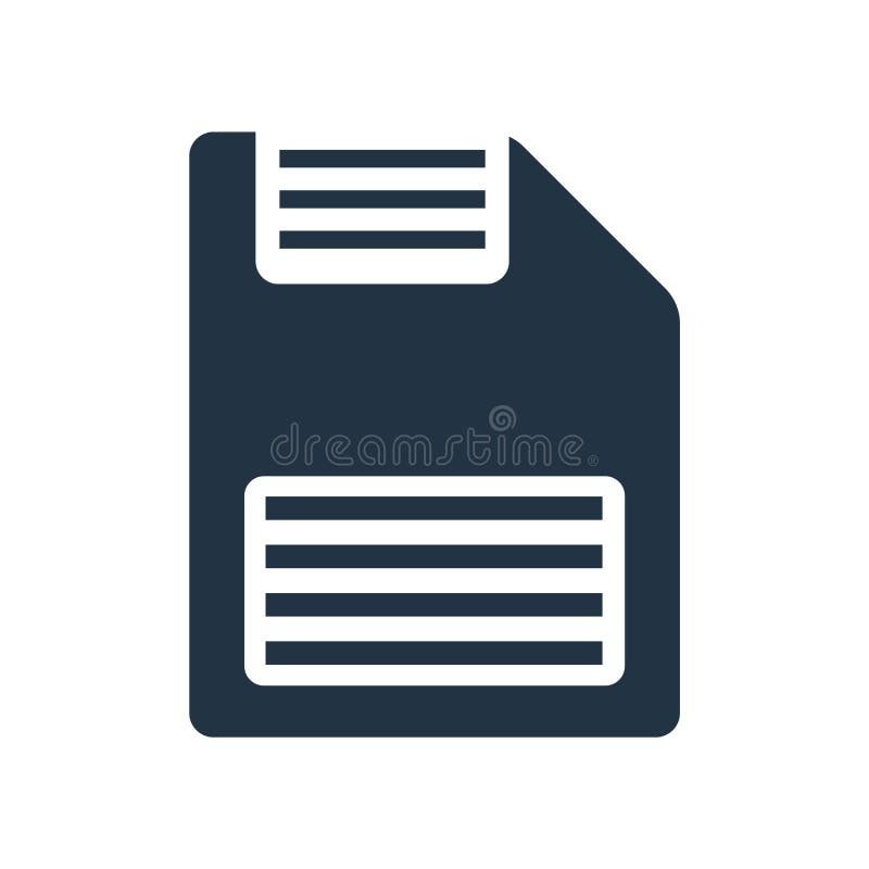 Diskette Icon Vector Sign and Symbol Isolated on White Background ...