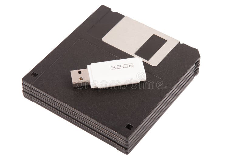 Diskette with usb memory stock photo. Image of software - 61428516