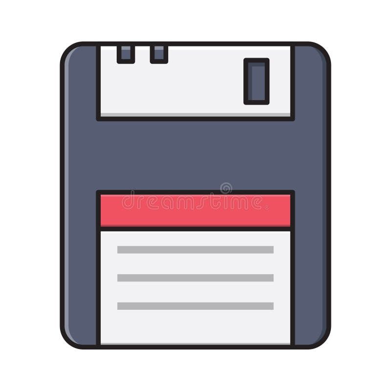 Diskette flat color icon stock vector. Illustration of diskette - 191970953