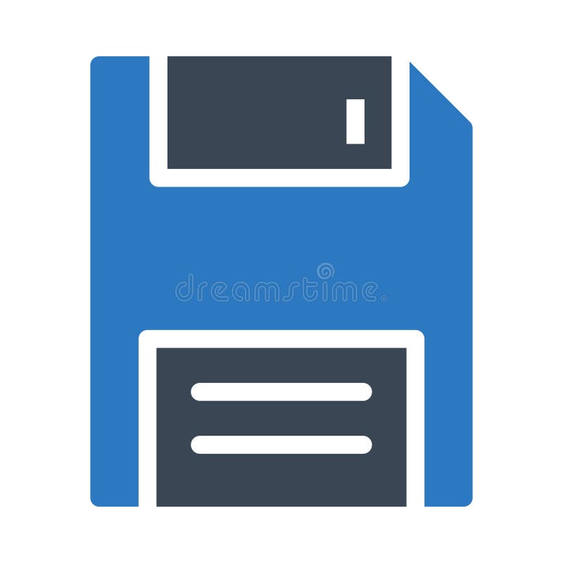 Diskette Vector Glyph Color Icon Stock Vector - Illustration of record ...