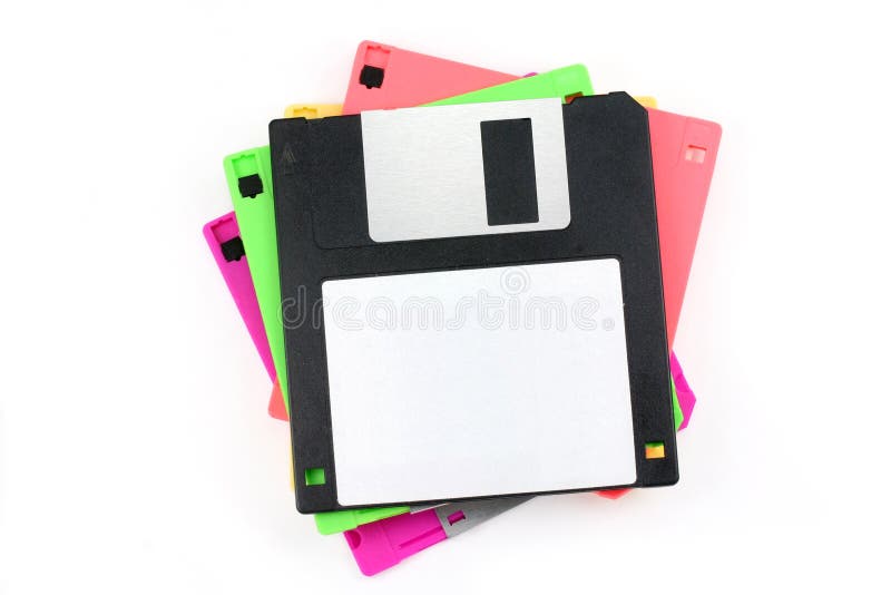 Diskettes foto de archivo. Imagen de ordenador, coloreado - 1609274