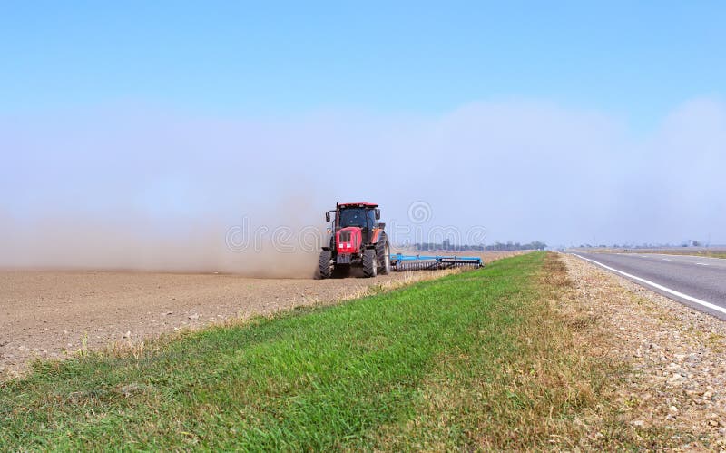Disking the Field after Harvest for Better Fertilization of the Soil ...