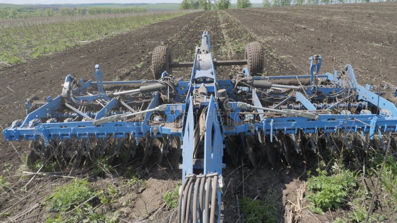 Disking the Soil. Short Disc Harrow Stock Footage - Video of cultivator ...