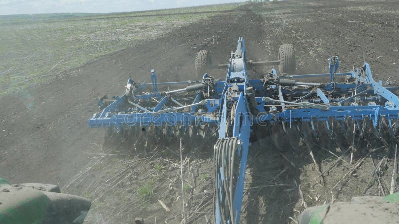Disking the Soil. Short Disc Harrow Stock Footage - Video of cultivator ...