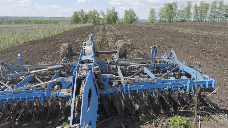 Disking the Soil. Short Disc Harrow Stock Footage - Video of cultivator ...
