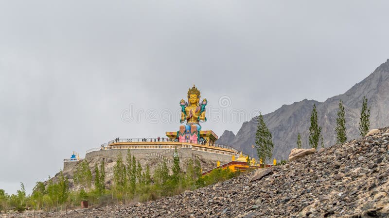 Diskit Monastery Also Known As Deskit Gompa or Diskit Gompa Stock Photo ...
