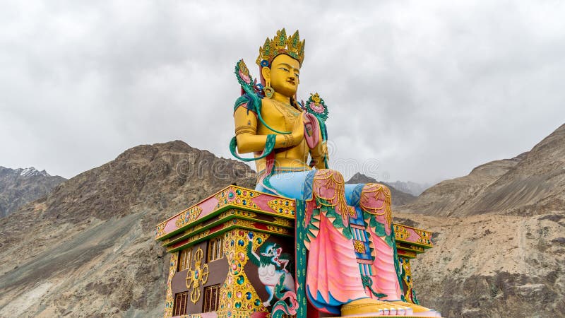 Diskit Monastery Also Known As Deskit Gompa or Diskit Gompa Stock Photo ...