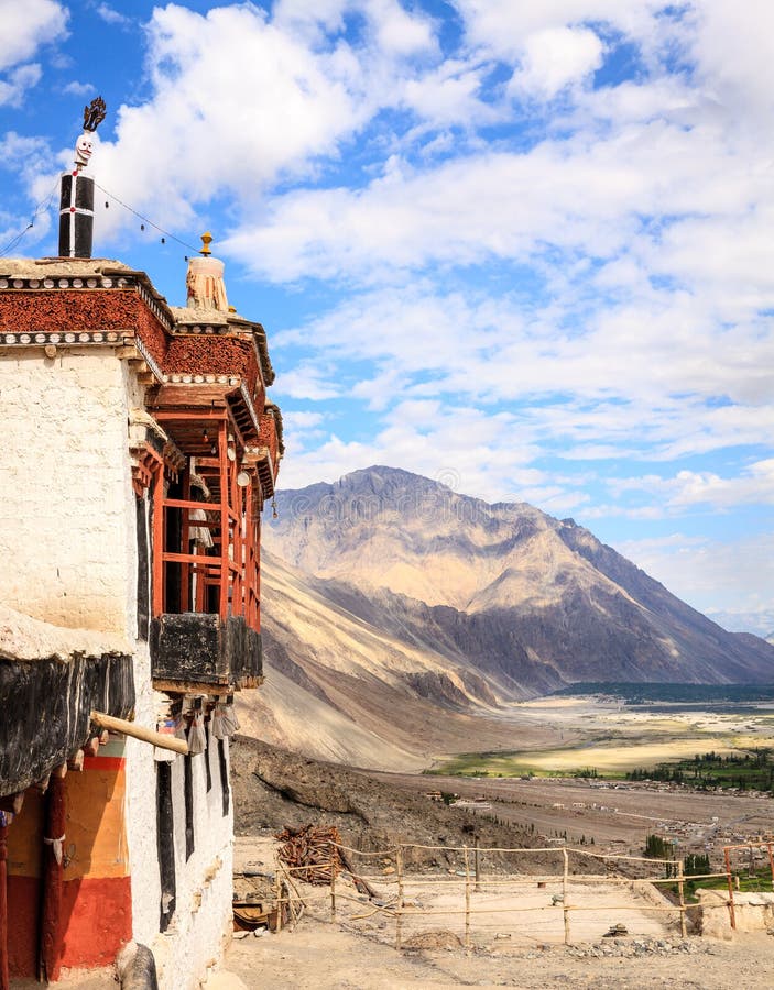Diskit Monastery stock image. Image of clouds, himalayas - 97974521