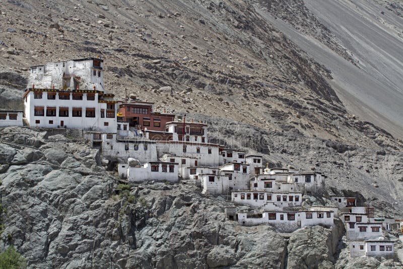 Diskit Monastery in Ladakh, India Stock Photo - Image of buddhism ...