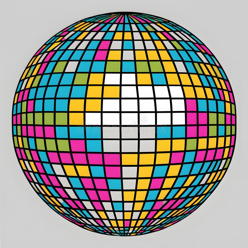 Disco Ball, AI-Generatet stock illustration. Illustration of rotates ...