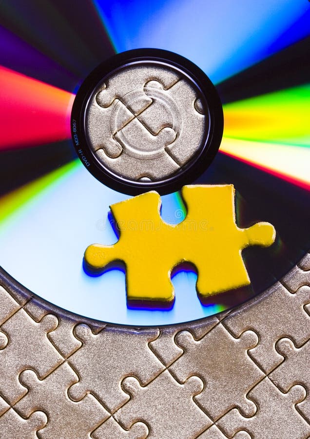 Disks on puzzles stock image. Image of carrier, copy, background - 3038565
