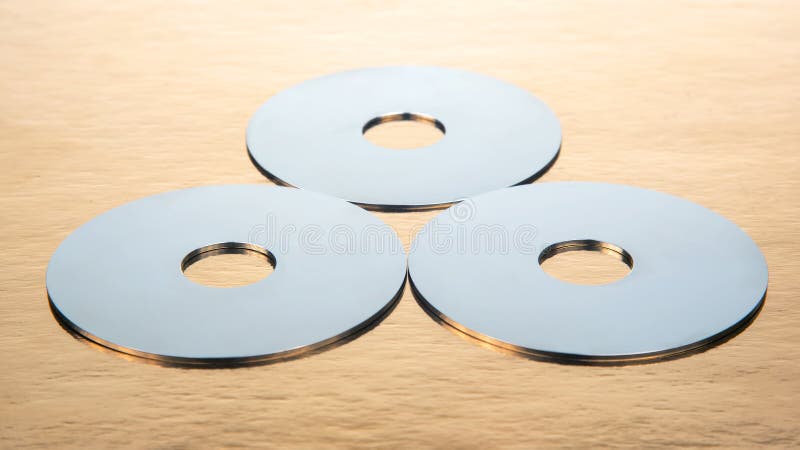 Disks from Winchester on a Golden Background Stock Photo - Image of ...