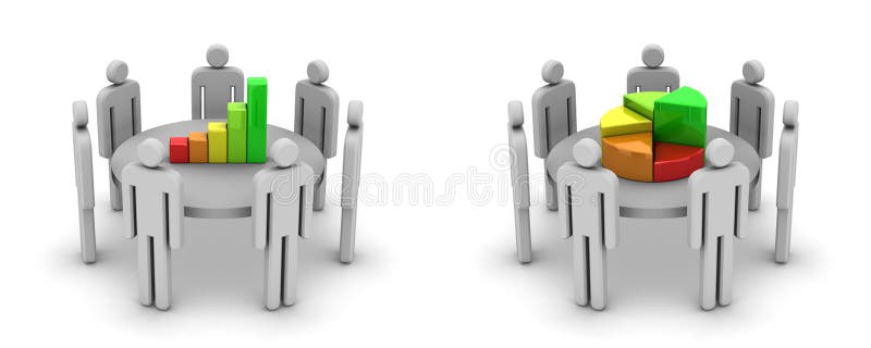 Eine Gruppe Hat Eine Diskussion. Stock Abbildung - Illustration von ...