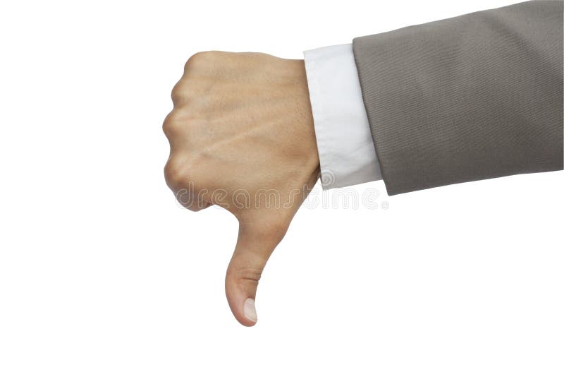 Dislike Gesture Unhappy Man Bad Internet Sad Stock Photo - Image of ...