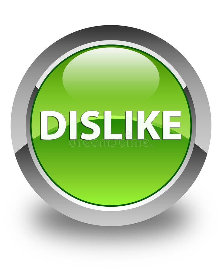 Dislike Glossy Green Round Button Stock Illustration - Illustration of ...
