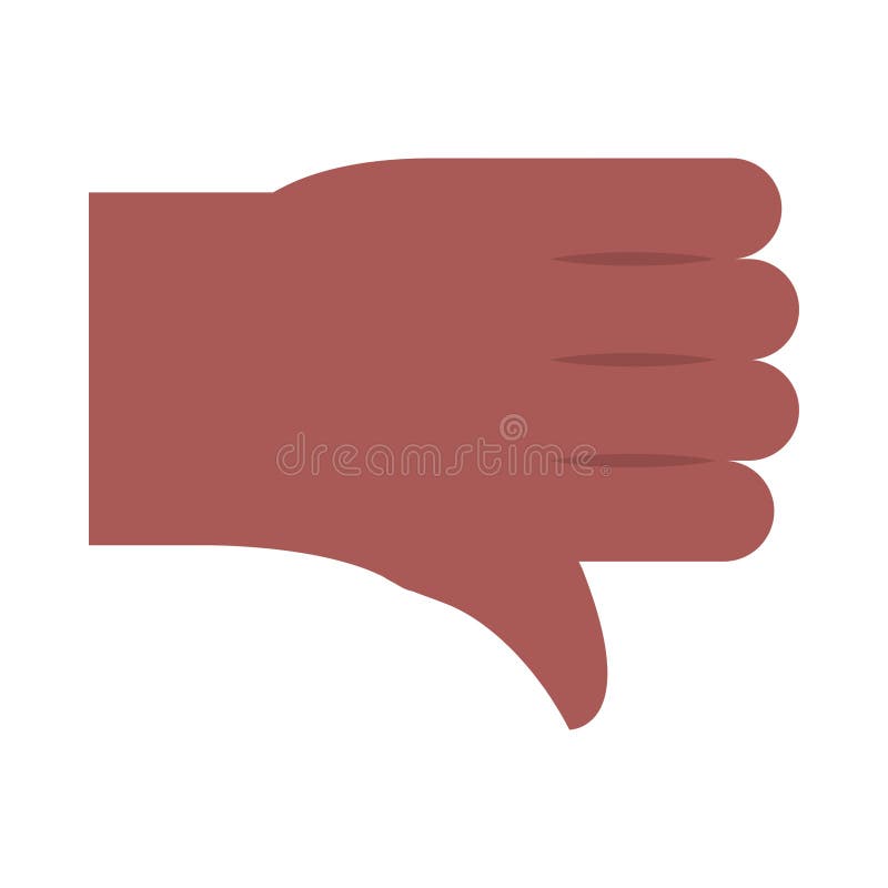 Dislike hand gesture stock vector. Illustration of thumbs - 258088844