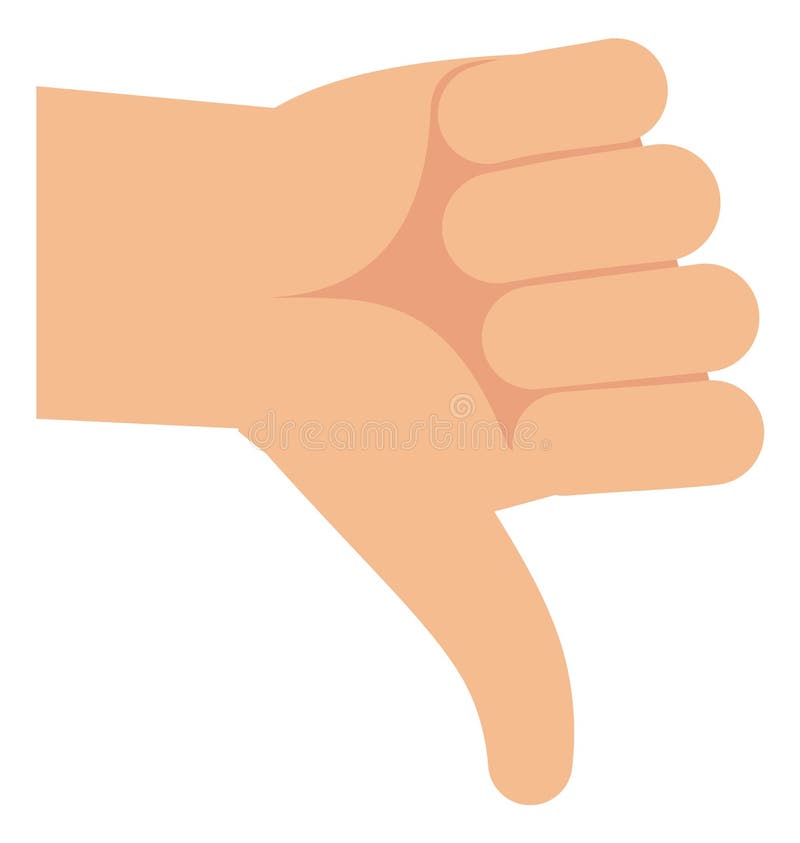 Dislike hand sign stock vector. Illustration of network - 51672441
