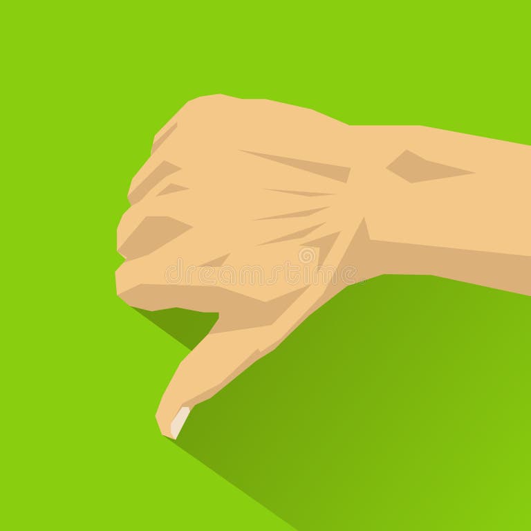 Dislike hand sign stock vector. Illustration of network - 51672441