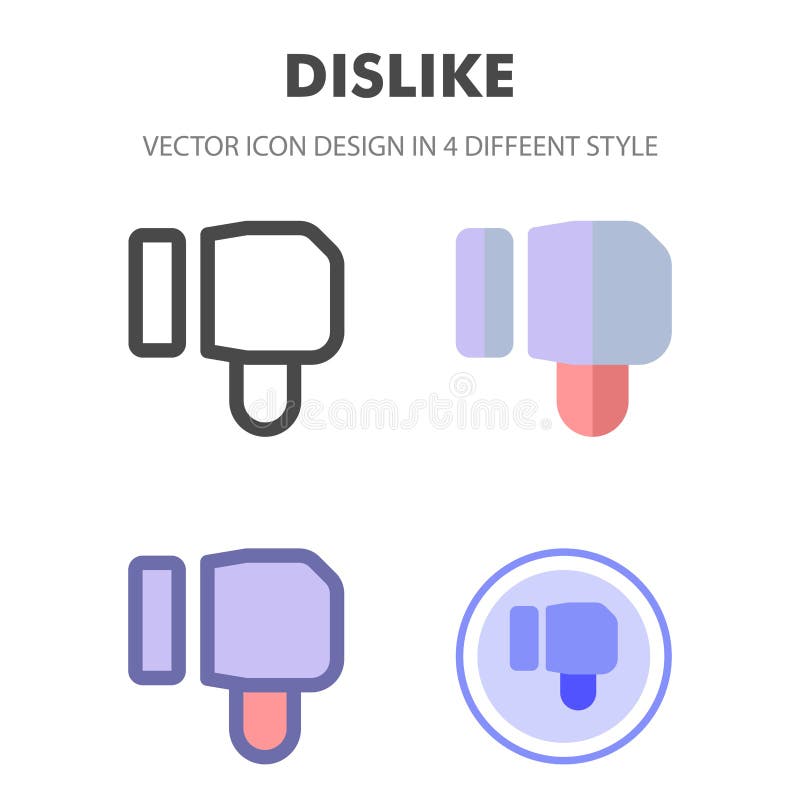 Dislike Icon Design in 4 Different Style. Icon Design for Your Web Site ...