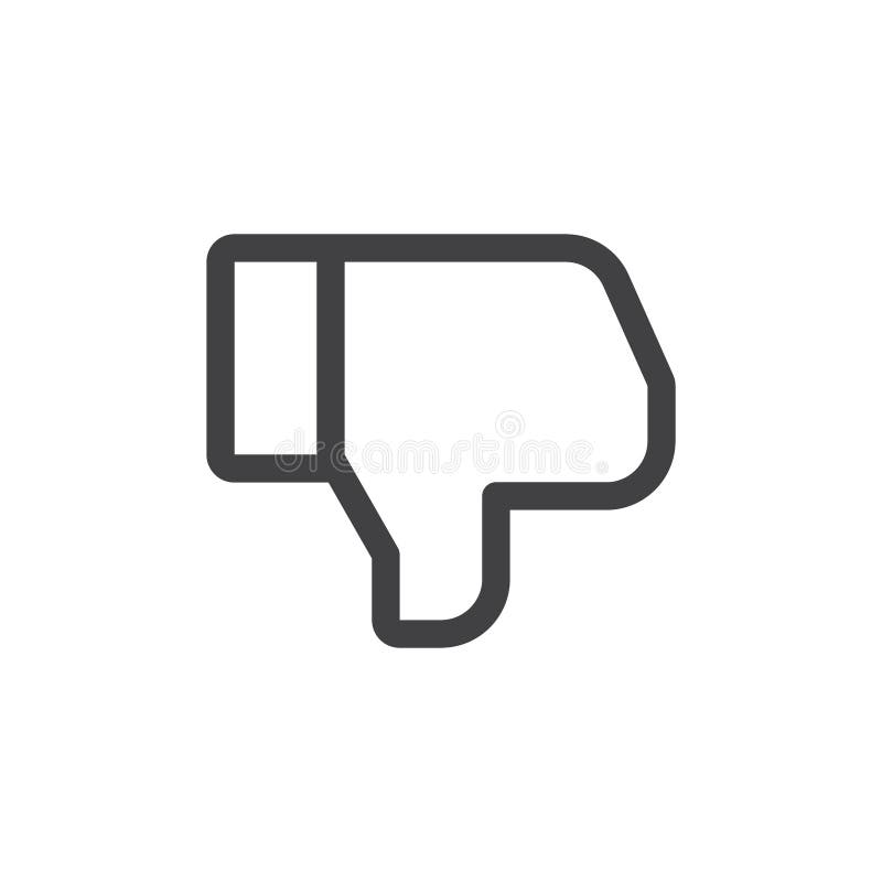 Dislike Icon Button on Social Media Stock Vector - Illustration of ...