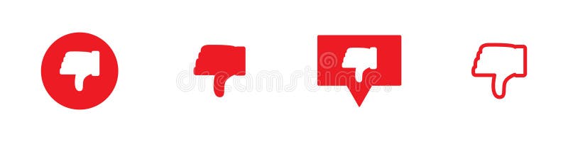 Dislike Icon Vector, Thumbs Down Icon Stock Vector - Illustration of ...