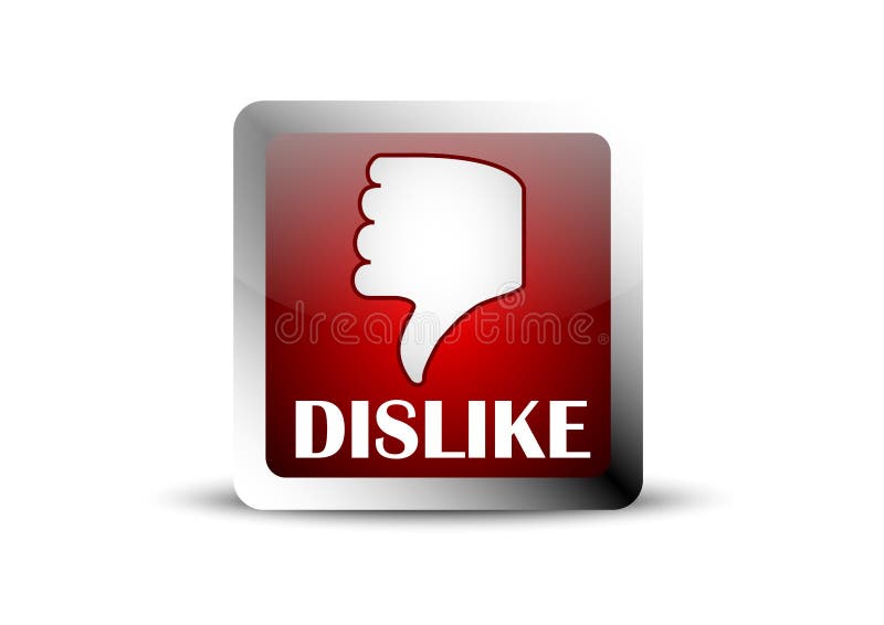 Dislike Icons with Buttons Background 3d Effect Stock Vector ...
