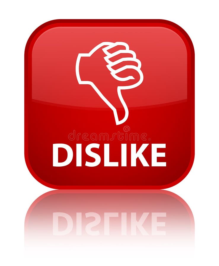 Dislike Special Red Square Button Stock Illustration - Illustration of ...