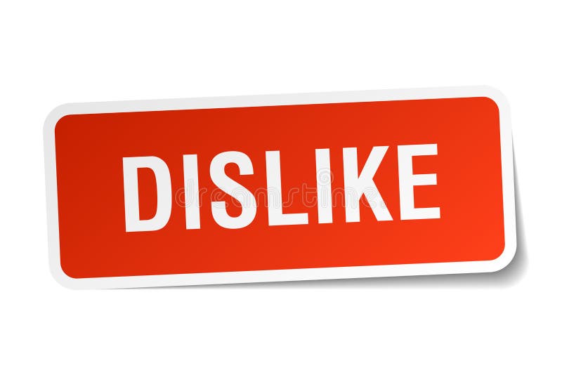 Dislike Sticker. Dislike Square Sign Stock Vector - Illustration of ...