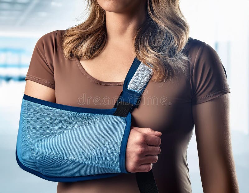 A Dislocated Shoulder Immobilized in a Sling, Illustrating the ...