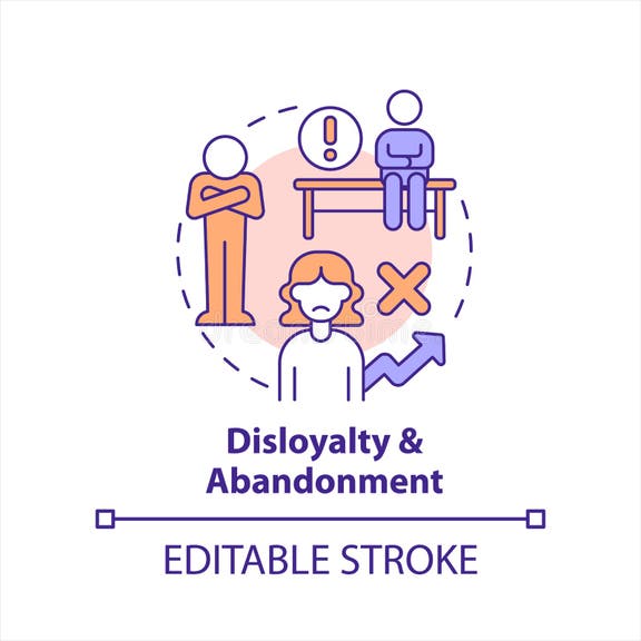 Disloyalty and Abandonment Concept Icon Stock Vector - Illustration of ...