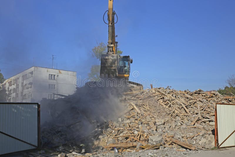 Dismantling buildings stock photo. Image of work, construction - 44810798
