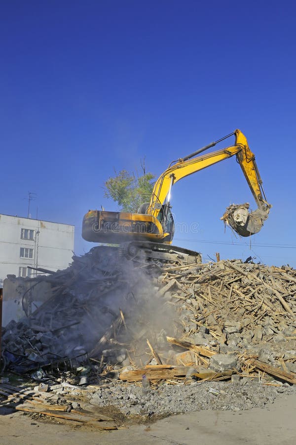 Dismantling buildings stock image. Image of construction - 44810793