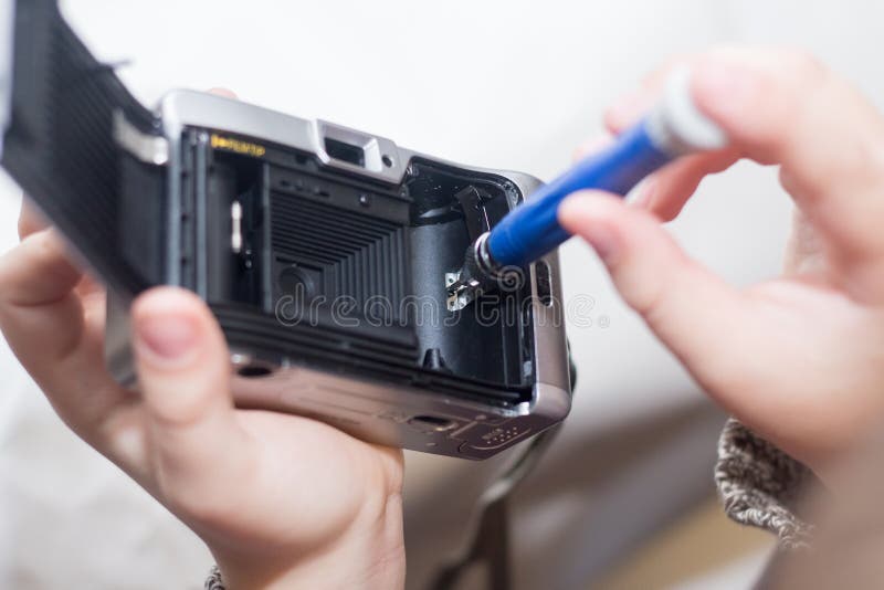 Dismantling the Camera for Repair Stock Image - Image of equipment ...