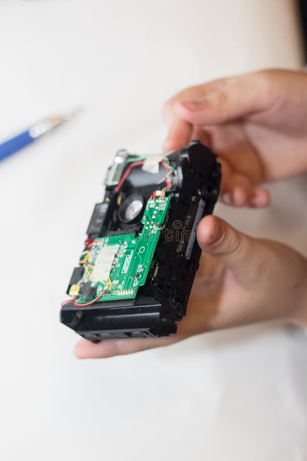 Dismantling the Camera for Repair Stock Image - Image of electricity ...