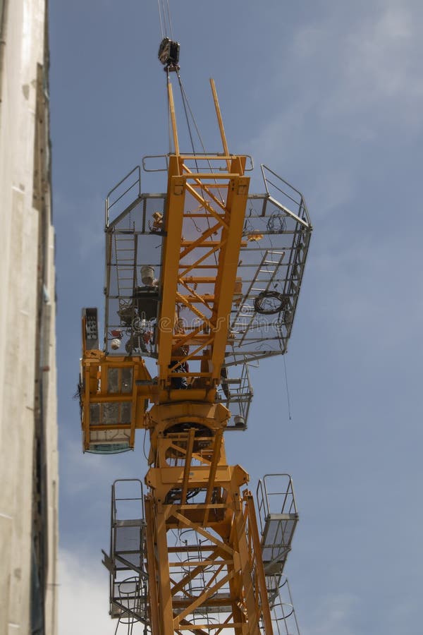 About Dismantling Process on Tower Crane and Lifting Parts of Tower Crane Stock Photo - Image of ...
