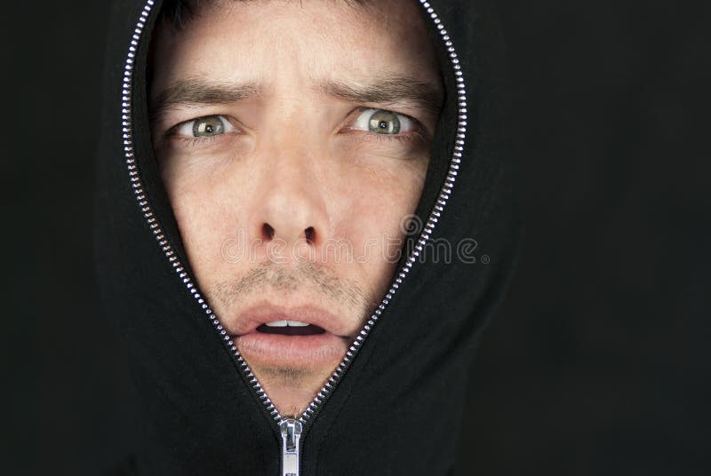 Dismayed Man Looks To Camera Stock Photo - Image of expression, casual ...