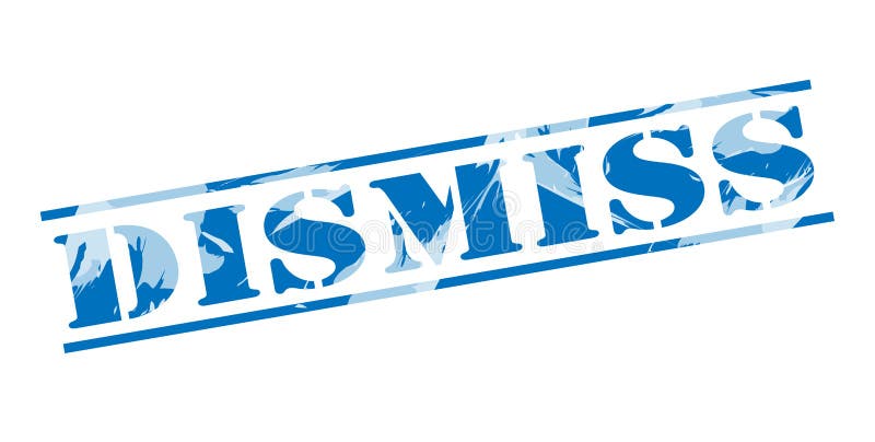 Dismiss blue square button stock illustration. Illustration of word ...