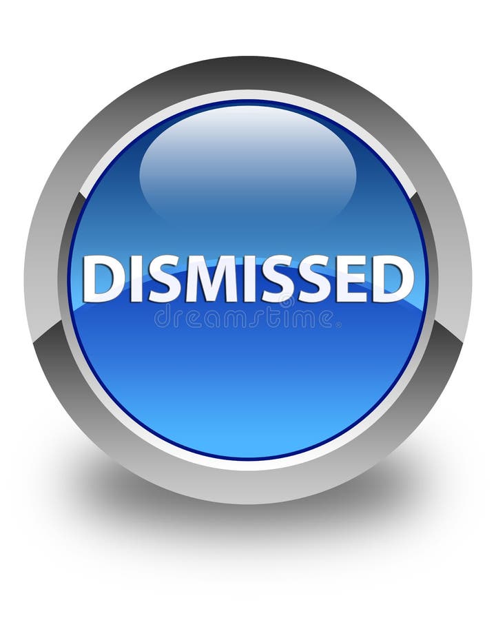 Dismissed Glossy Cyan Blue Round Button Stock Illustration ...