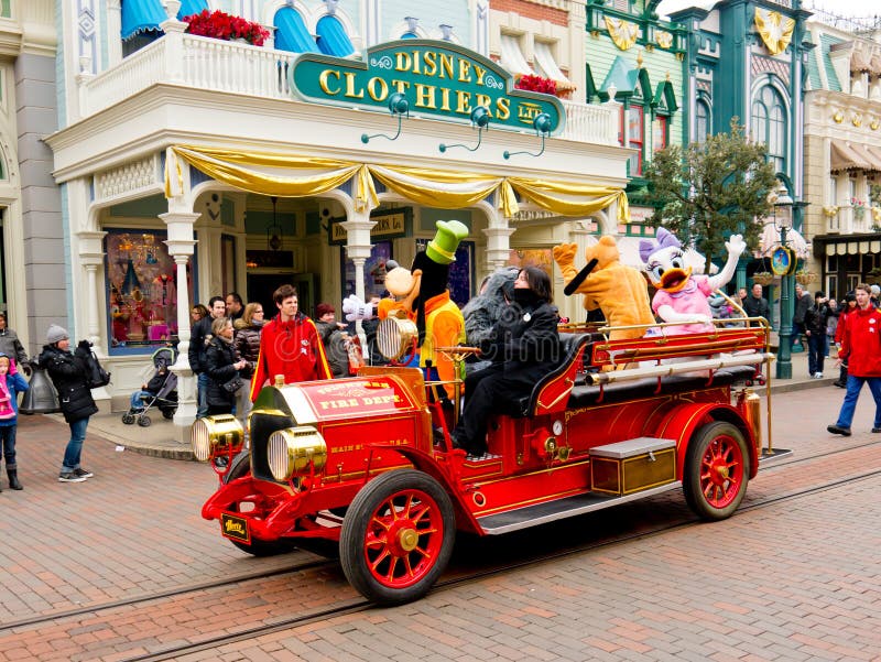 Disney All Star Fire Engine, Editorial Stock Image - Image of duck ...