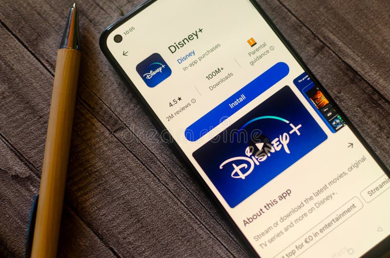 Disney+ App is Seen in the App Store on an Smartphone Editorial Image ...