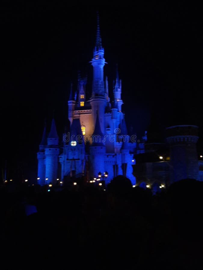 Disney Castle Night Magic Kingdom Editorial Stock Photo - Image of ...