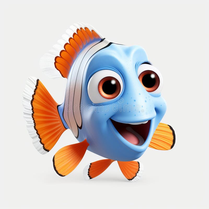Disney Characters Nemo 3d Illustration with Minimal Retouching Stock ...