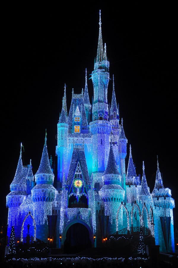 Walt Disney Castle At Night