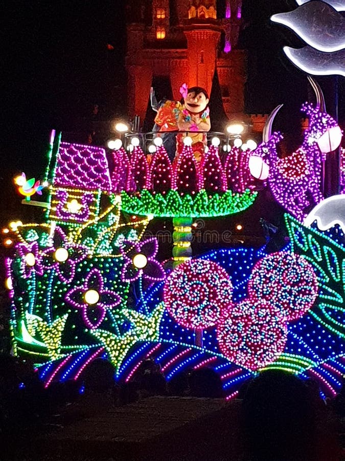 Disney Electric Light Night Pride Editorial Stock Image - Image of neon ...