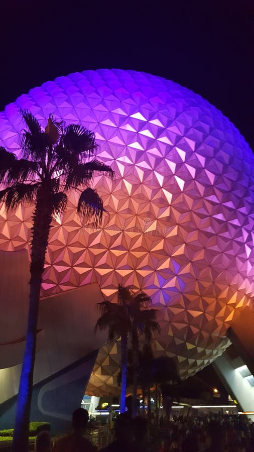 Disney Epcot Colorful Palm Tree Editorial Stock Image - Image of disney ...