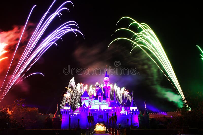 Disney Fireworks editorial stock photo. Image of green - 19527018
