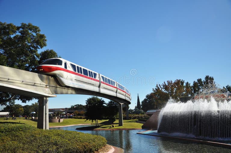 Disney Monorail Train in Epcot Editorial Photography - Image of tourist ...