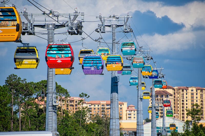 Disney Skyliner Cable Car System Editorial Photography - Image of ...