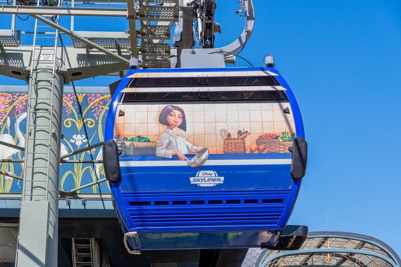 Disney Skyliner Cable Cars with Character Wrapping Editorial ...